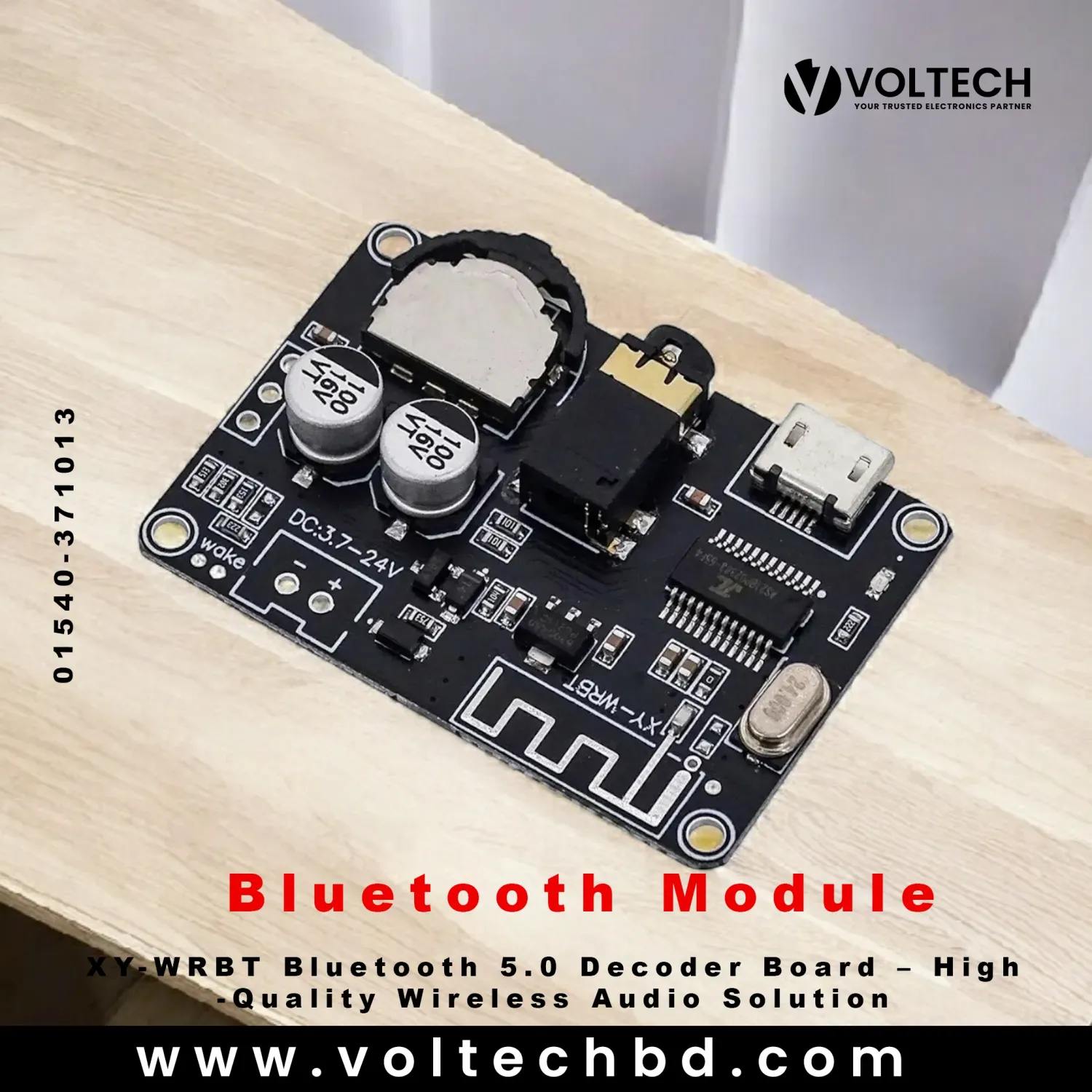 Bluetooth 5.0 Decoder Board – XY-WRBT | Wide Voltage & Volume ...